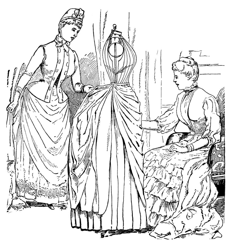 Sewing Dress Form Vintage Ad and Clip Art ~ Free Graphics - The Old ...