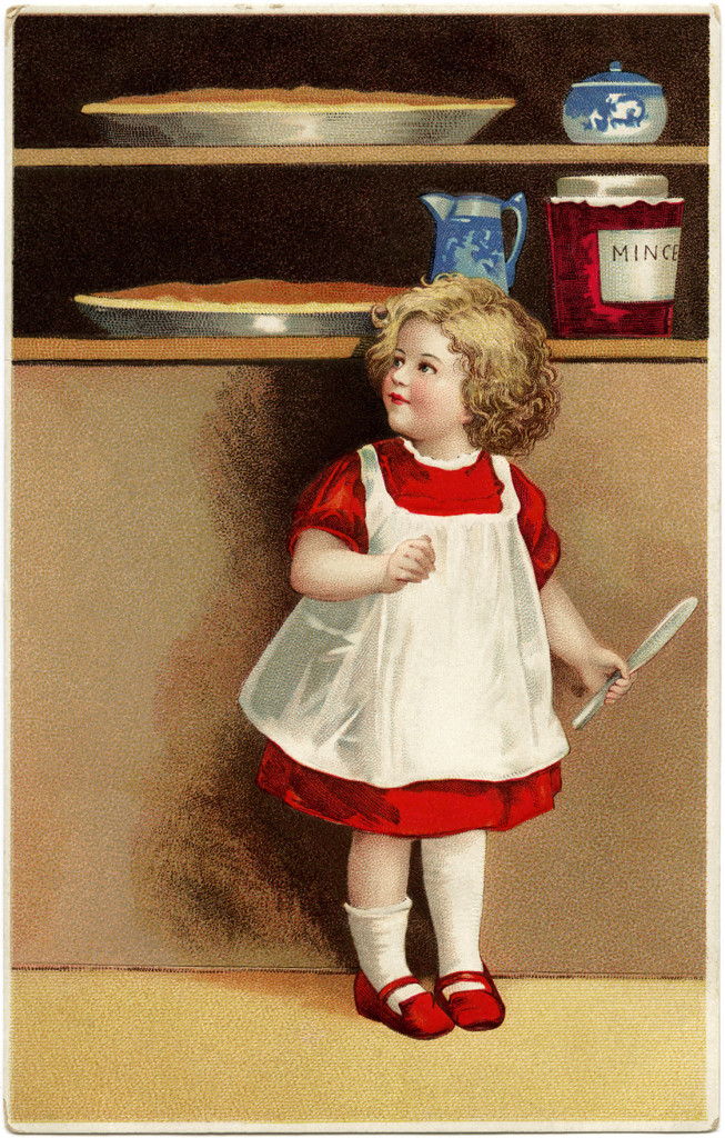Clapsaddle Girl in Red Dress Postcard - The Old Design Shop